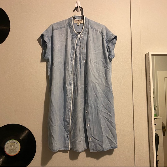 cloth & stone | Dresses | Cloth Stone Light Blue Shirt Dress | Poshmark